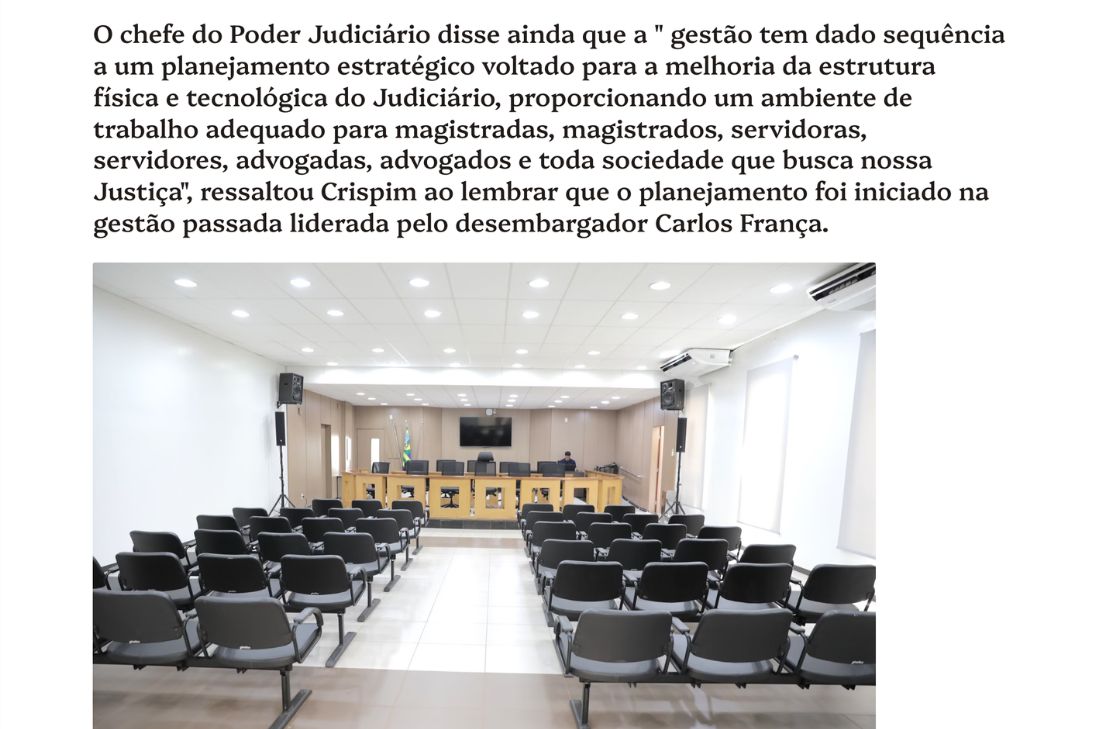 Tribunal de Justiça de Goiás - Balanço da Semana: presidente do TJGO ...